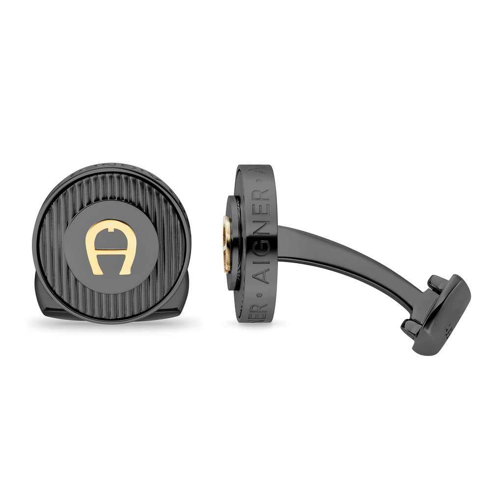 Men Black Cufflinks AIGNER Accessories– ONTIME | SA Official